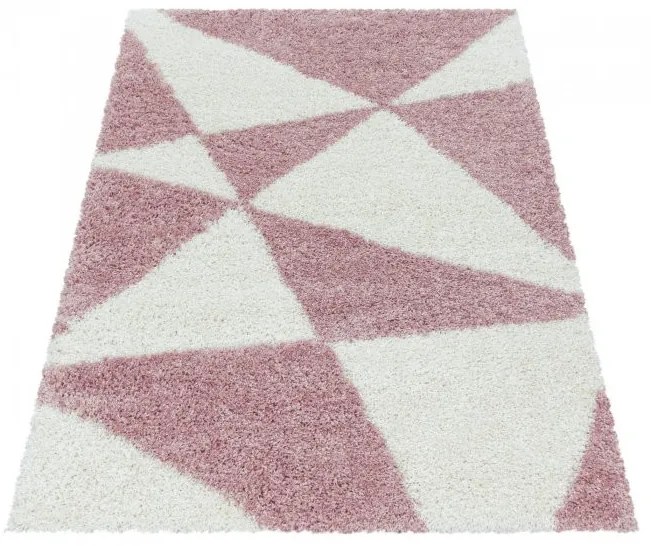Vopi | Kusový koberec Tango shaggy 3101 rose - Kruh průměr 80 cm