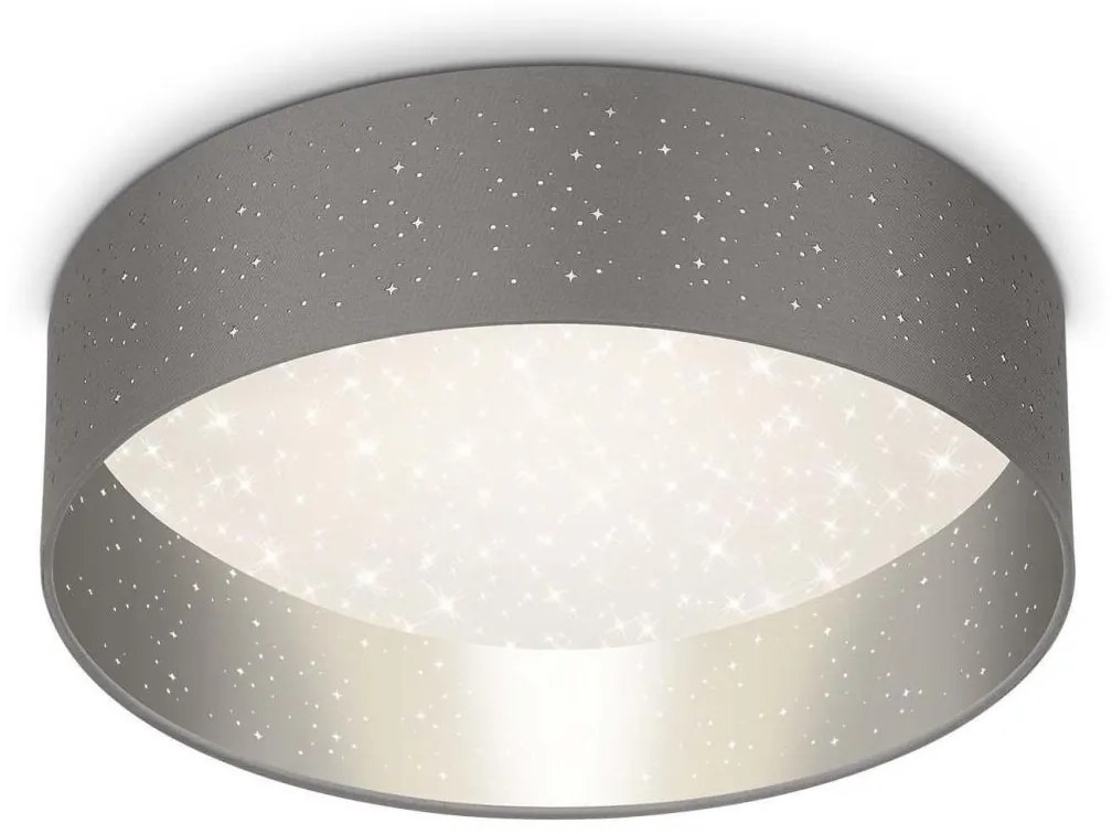 Briloner | Briloner 3882-014 - LED Stropní svítidlo MAILA STARRY LED/18W/230V šedá/stříbrná | BL1548