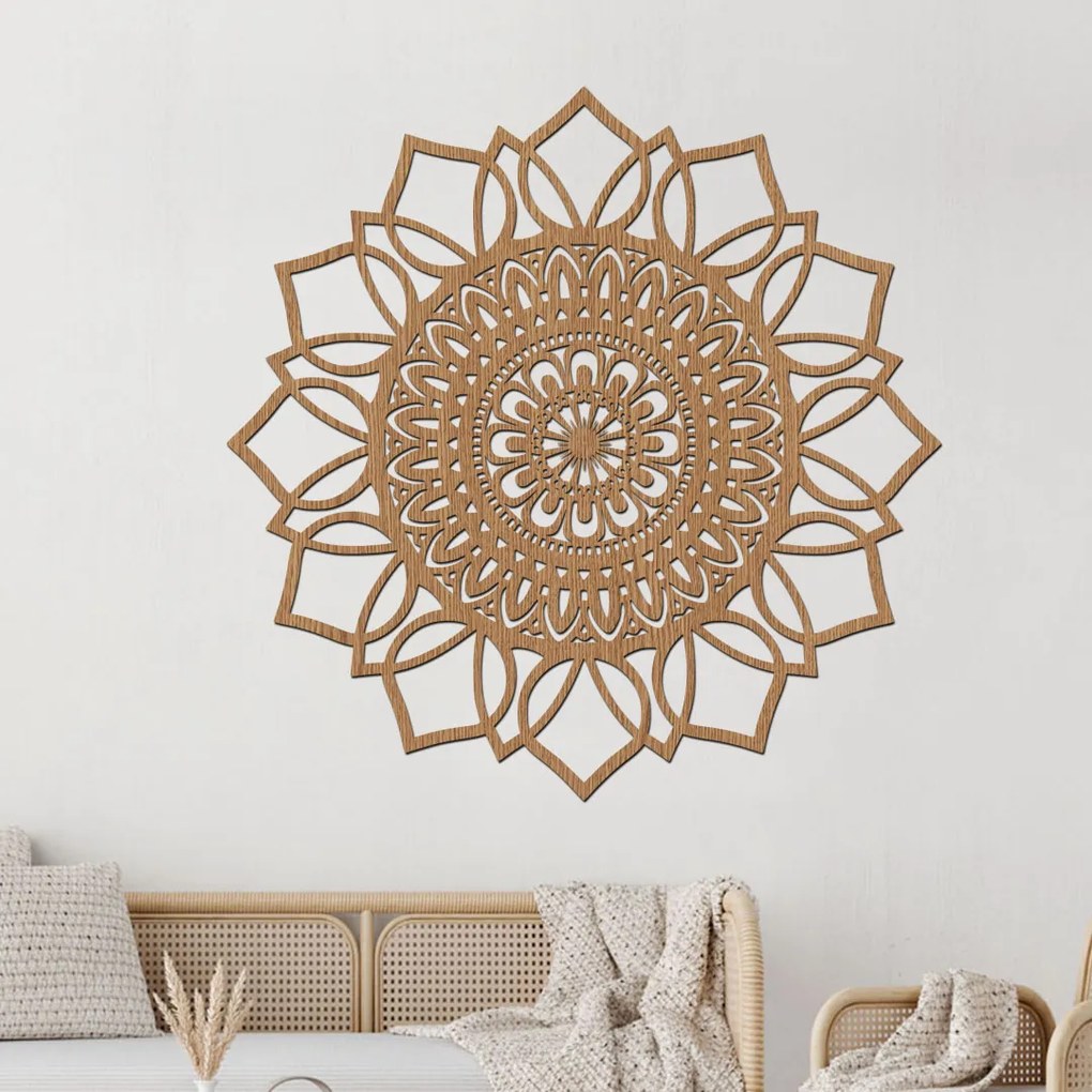 dřevo života Dřevěná mandala na zeď ŠTĚSTÍ Zvolte barvu dekoru: Wenge, Zvolte rozměr Ø (cm): 95