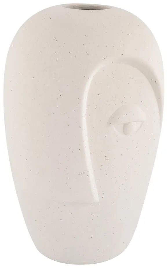 Krémová keramická váza (výška 19,5 cm) Face – House Nordic