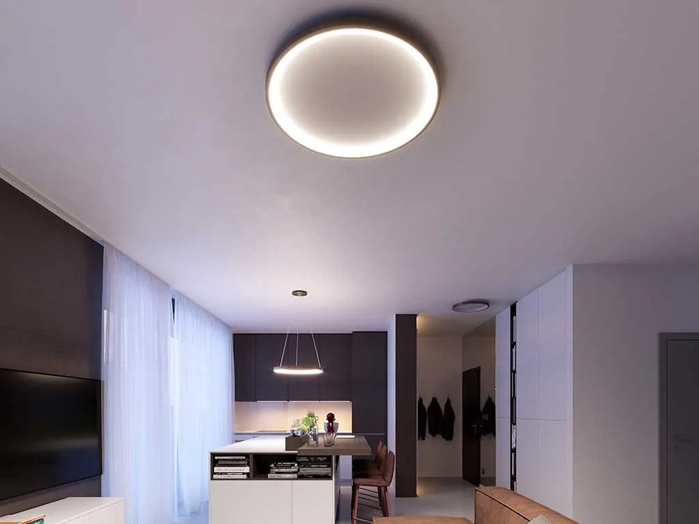 Led2 Stropní LED svítidlo BELLA SLIM ø 48 cm Barva: Černá, Teplota světla: 2700K/3000K/4000K, Stmívání, řízení: TRIAC