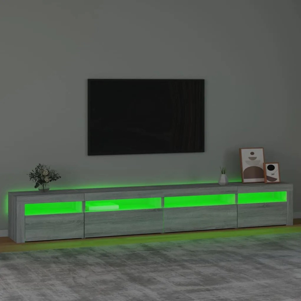 TV skříňka s LED osvětlením šedá sonoma 270 x 35 x 40 cm 3152752