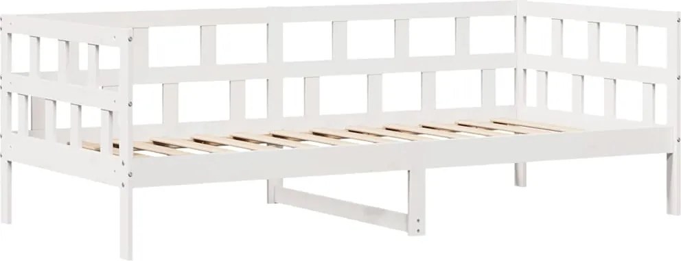 Válenda se zásuvkami bílá 90 x 190 cm masivní borovice 3302088