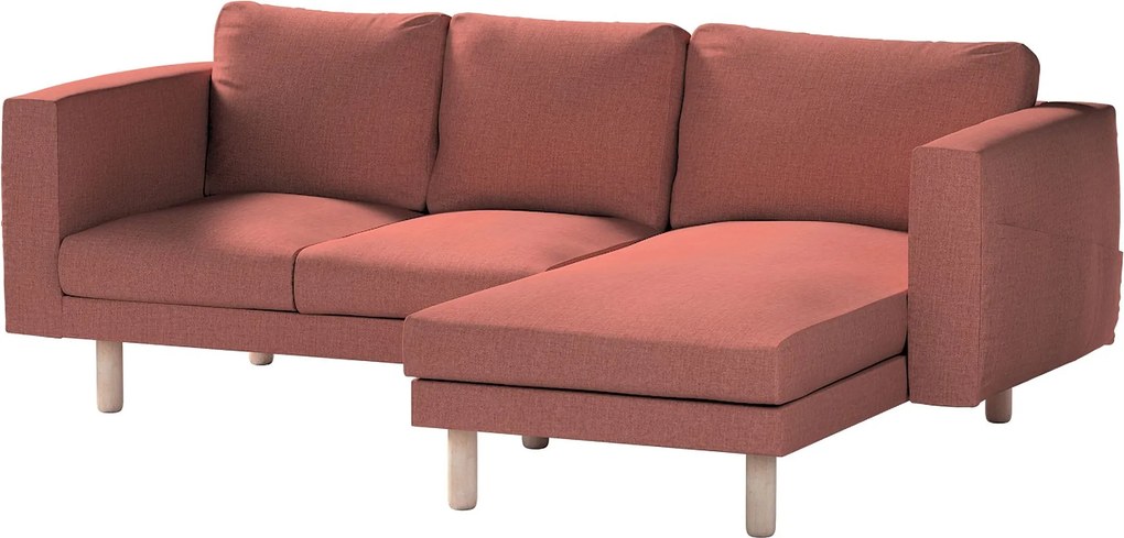 Potah na pohovku IKEA Norsborg 3-místná se šezlongem barva hnědá látka pletený vzor