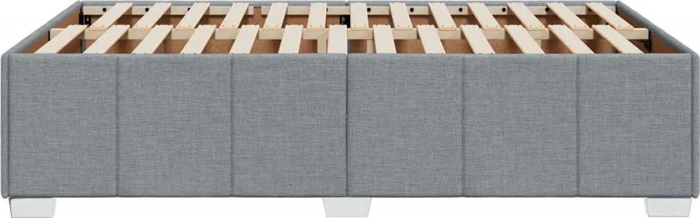 Rám postele bez matrací světle šedá 120x190 cm textil 3284818