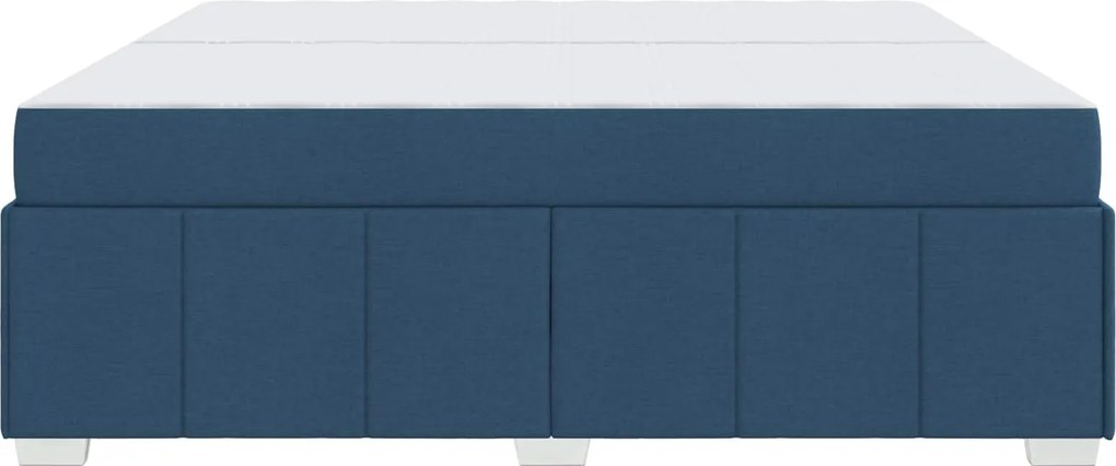 Rám postele s matrací Modrá 200 x 200 cm textil 3398313