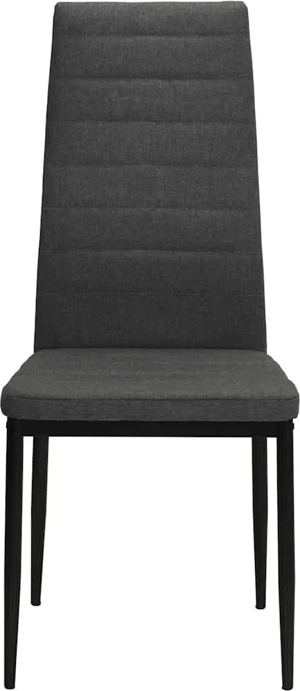 Jídelní židle 2 ks tmavě šedé textil 246179