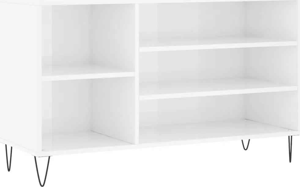 vidaXL Botník 102x36x60 cm kompozitní dřevo [831414] Barva: Bílá
