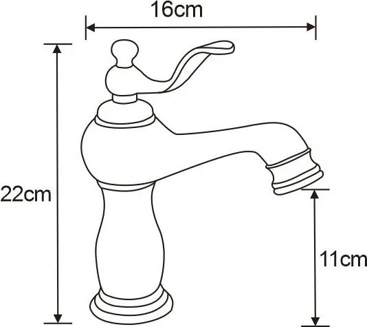 Mexen Vela umyvadlová baterie, černá, 744500-70