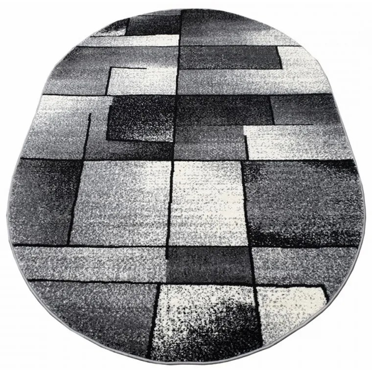 Kusový koberec Toma šedý ovál, Velikosti 140x190cm