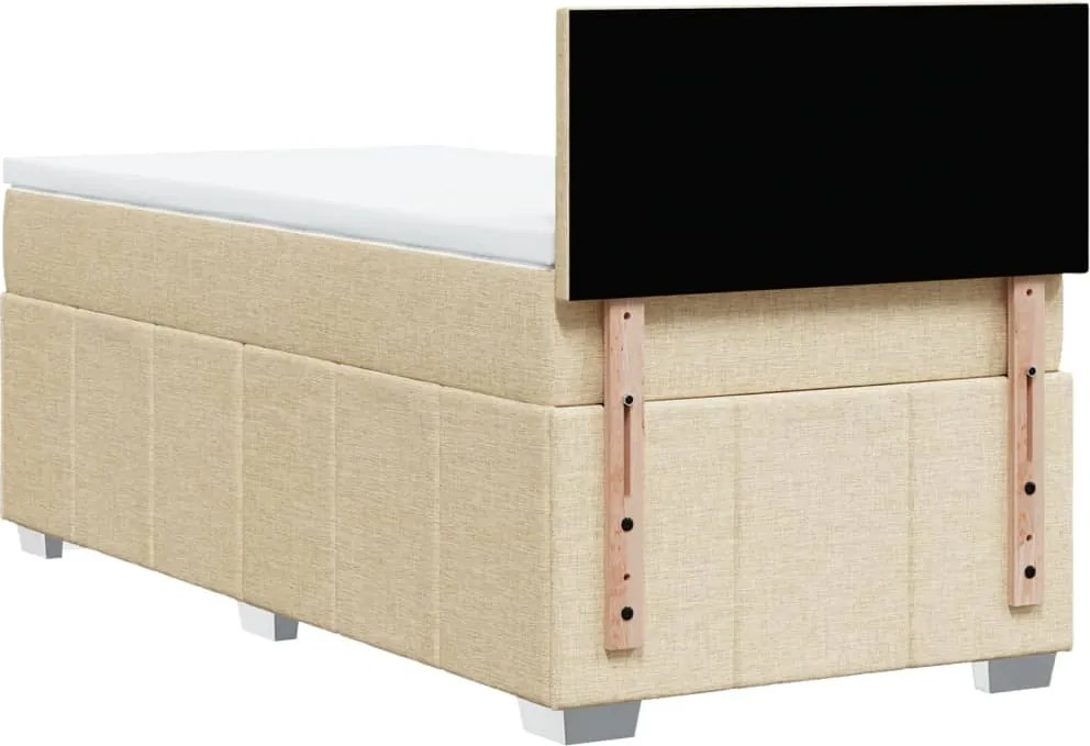 Box spring postel s matrací krémová 80 x 200 cm textil 3286893