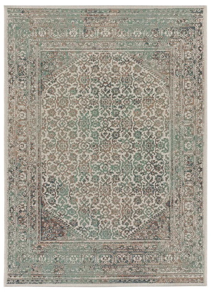 Béžovo-zelený venkovní koberec Universal Lucca, 65 x 200 cm