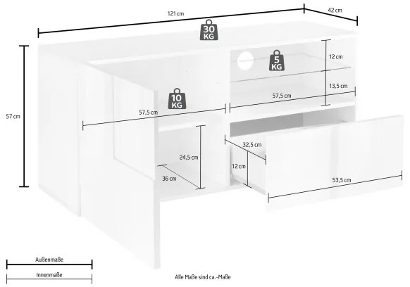 Televizní stolek SERIAN dub sonoma
