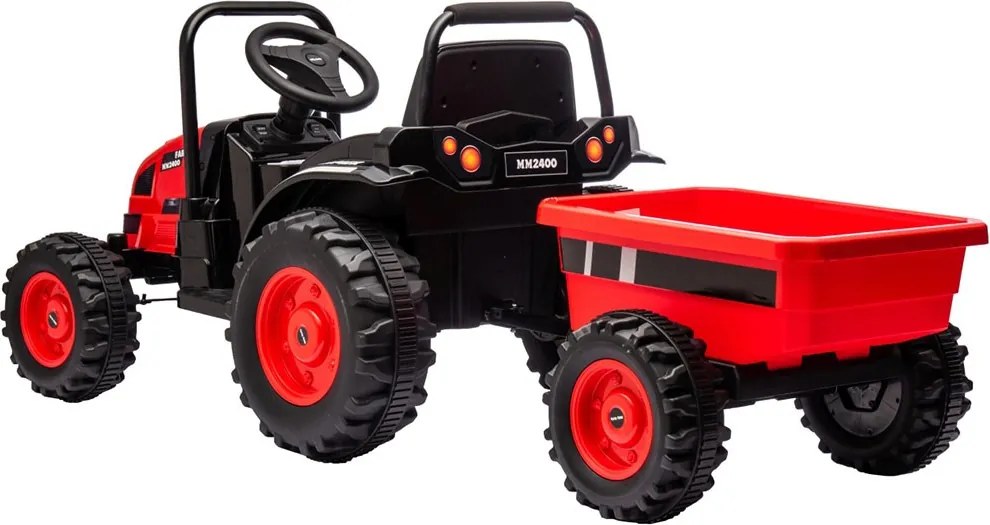 Elektrický traktor s vlečkou Milly Mally Farmer červený