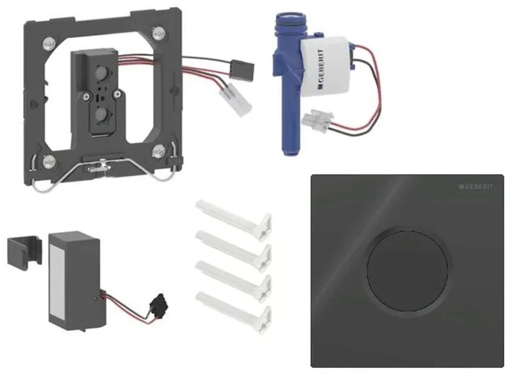 Geberit - Elektronické ovládání splachování pisoárů typ 01, bateriové napájení, černá 116.031.DW.5