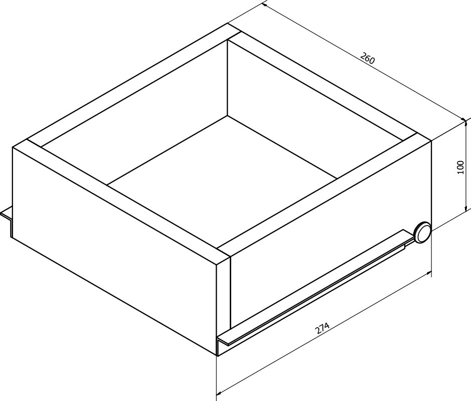 Sapho ESPACE 256 x 100 x 280 mm ESC999 vnitřní zásuvka pro ESC230, ESC330, ESP530 a ESP630