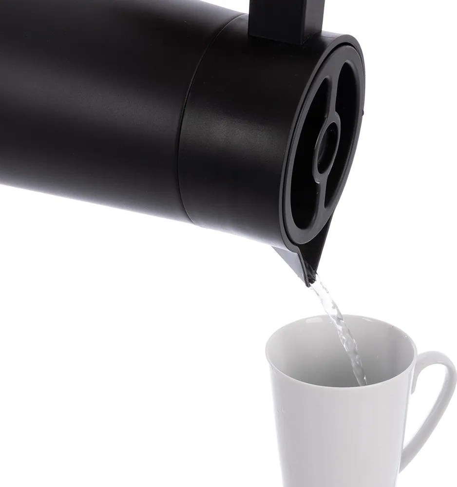 Černá vakuová termoska z nerezové oceli 2,1 l Termo – Orion