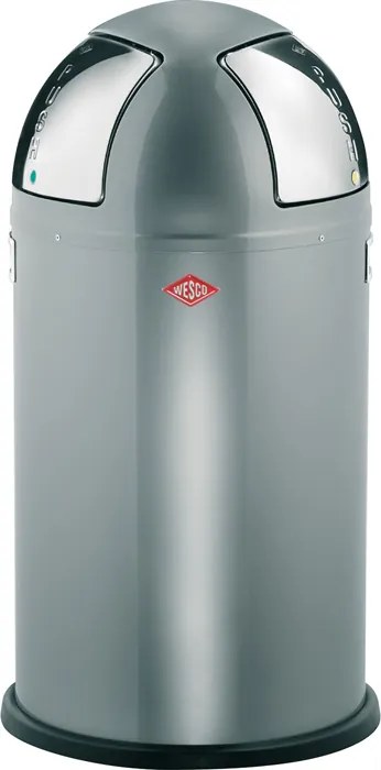 Odpadkový koš Push two stříbrná 2 x 25 l, 50l - Wesco