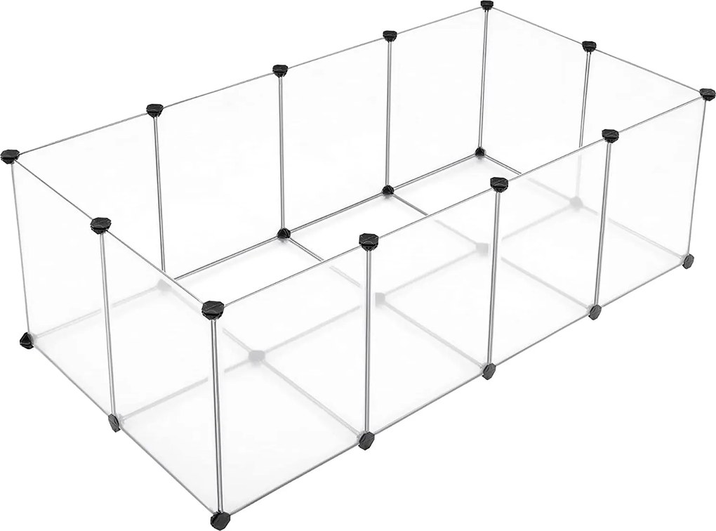 Výběh pro malé zvířata, klec s dolní částí, 143 x 46 x 73 cm