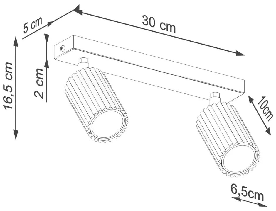 Zelené bodové svítidlo 6,5x30 cm Gleam – Sollux