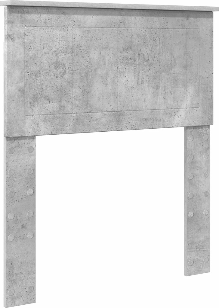 Rám postele s čelo Betonově šedá 75 x 190 cm Inženýrské dřevo 3410759