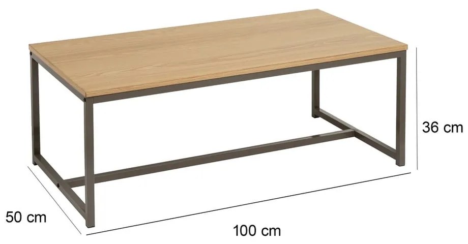 Konferenční stolek v přírodní barvě 50x100 cm – Casa Selección