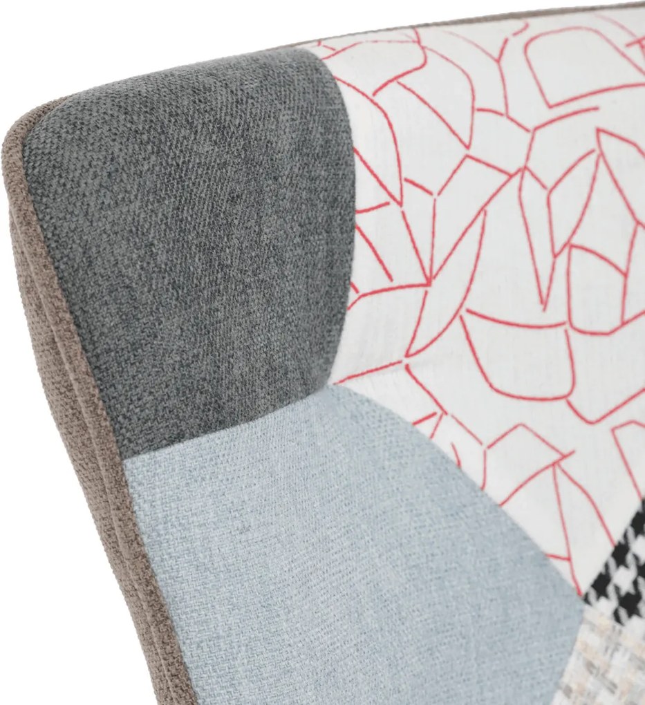 Relaxační křeslo ušák LYRO - patchwork látka