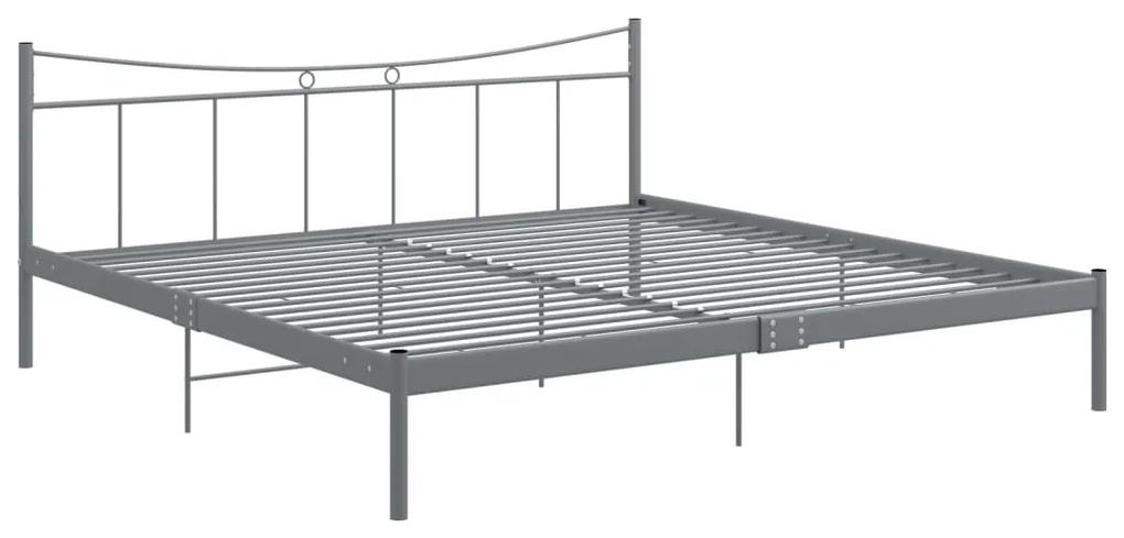 Rám postele šedý kov 200 x 200 cm,  324812