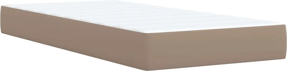 Box spring postel s matrací cappuccino 100x200 cm umělá kůže 3290711