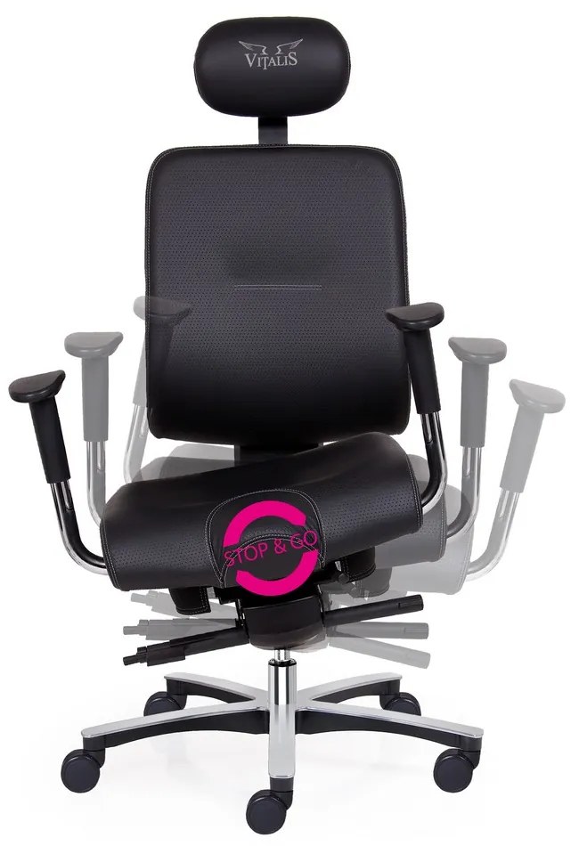Zdravotní židle Vitalis Balance XL, černá