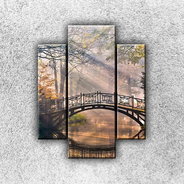 3 dílný obraz Ocelový mostek 3