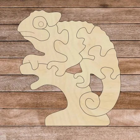 Dřevěná montessori vkládačka pro děti - CHAMELEÓN | SENTOP H014