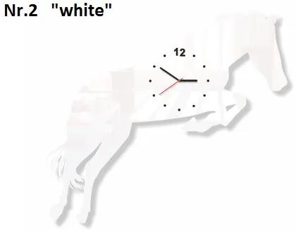 Designové nástěnné hodiny ve tvaru koně Hnědá