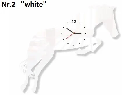 Designové nástěnné hodiny ve tvaru koně Tmavomodrá