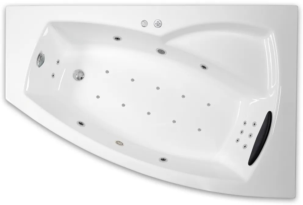 Arttec Thaleila Flat 160 x 105 cm PAN04383 vana hydromasážní akrylátová pravá