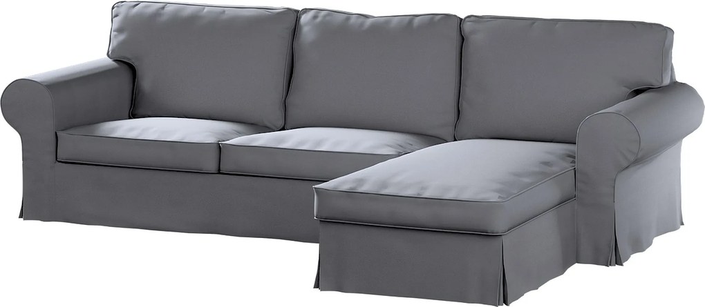 Potah na pohovku IKEA Ektorp 2-místná s lenoškou barva šedá