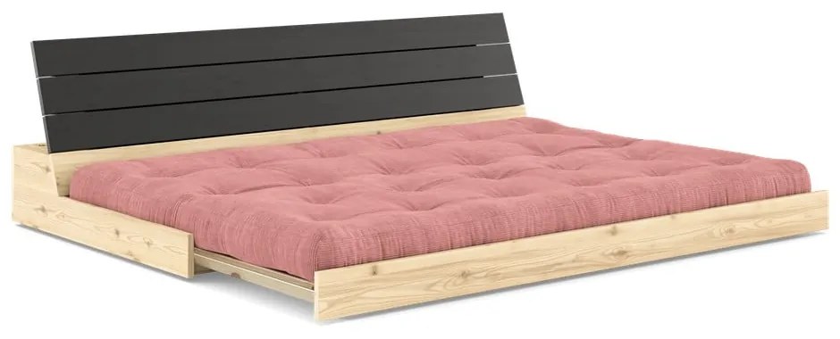 Růžová manšestrová rozkládací pohovka 196 cm Base – Karup Design