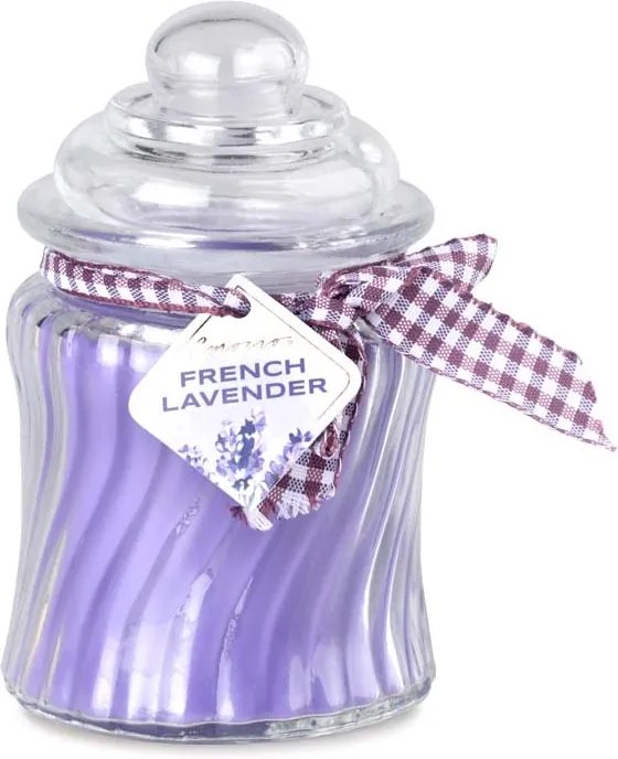 Emocio Sklo 76x125 mm se skleněným víčkem French Lavender vonná svíčka