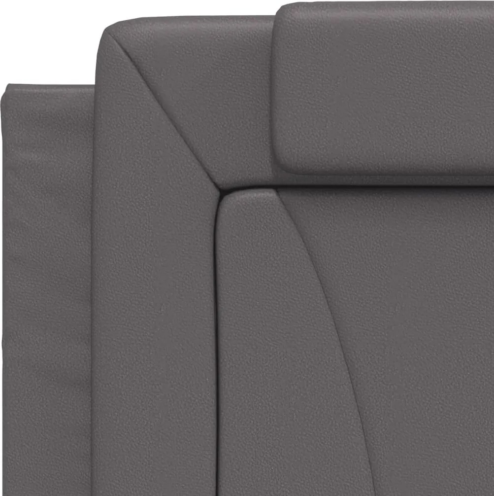 Postel Viana s matrací šedá 80 x 200 cm umělá kůže 3208757