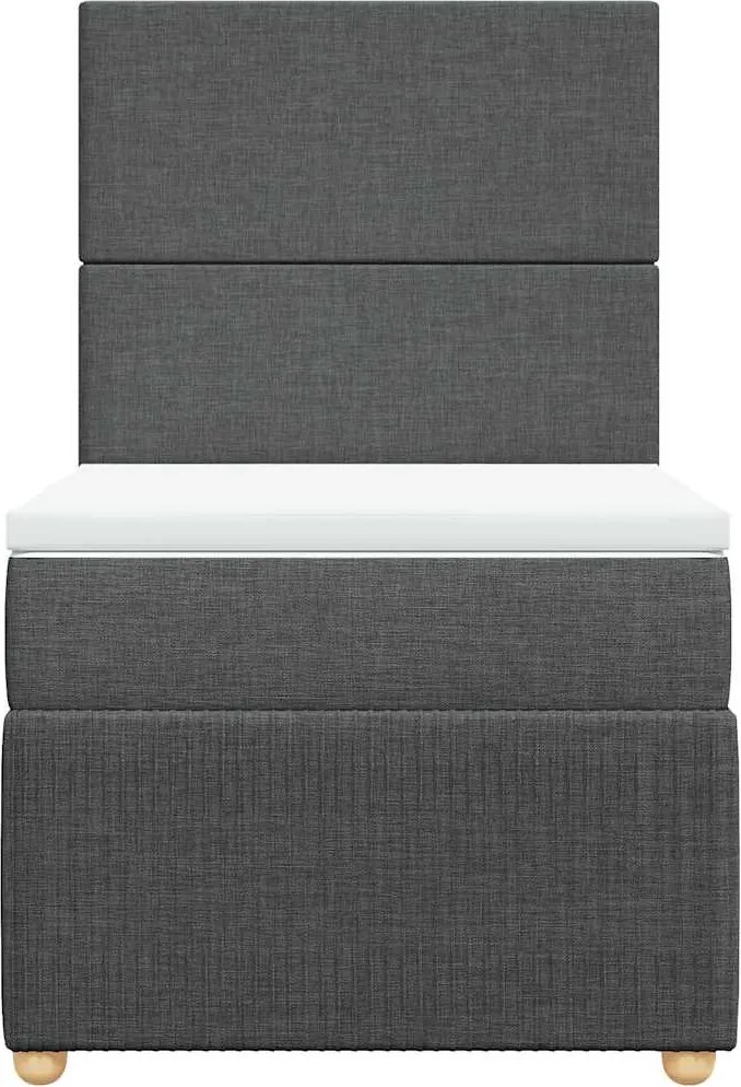 Box spring postel s matrací tmavě šedá 80 x 200 cm textil 3294177