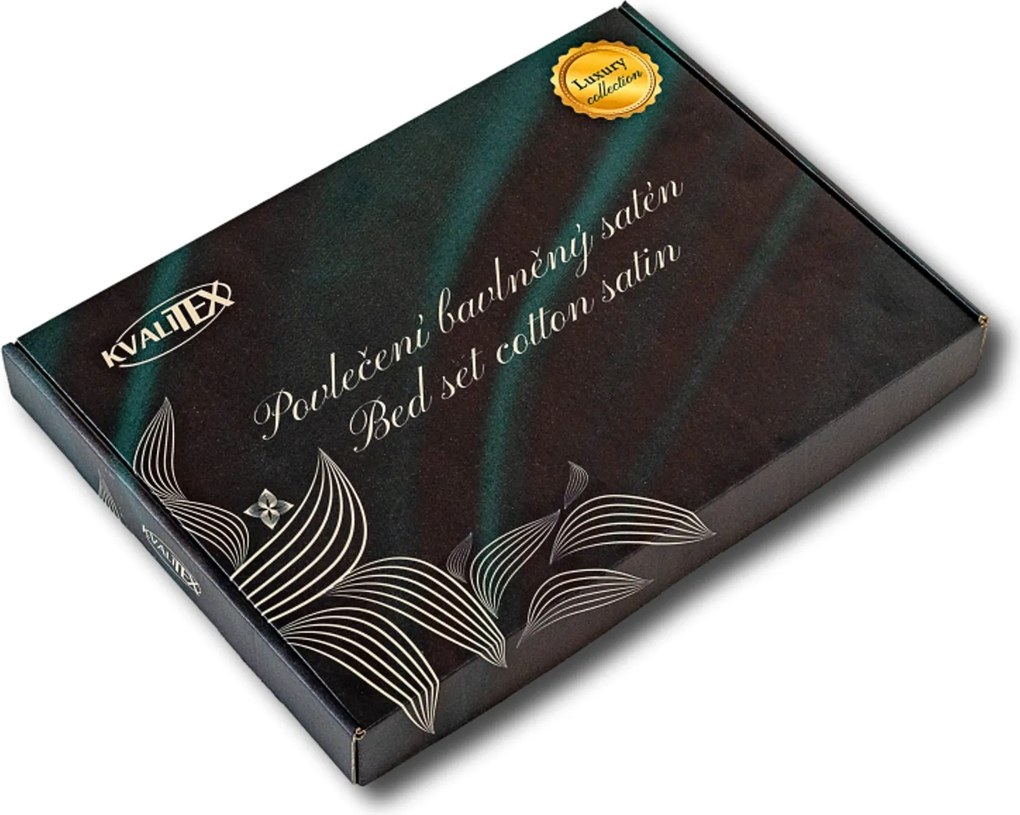 Saténové povlečení LUXURY COLLECTION tmavě šedé - 1x 140/220, 1x 70/90cm