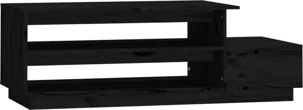 vidaXL Konferenční stolek 120x50x40,5 cm masivní borové dřevo [814418] Barva: Černá