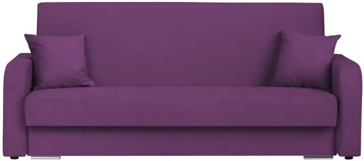 Tmavě fialová třímístná rozkládací pohovka s úložným prostorem Melart Henri