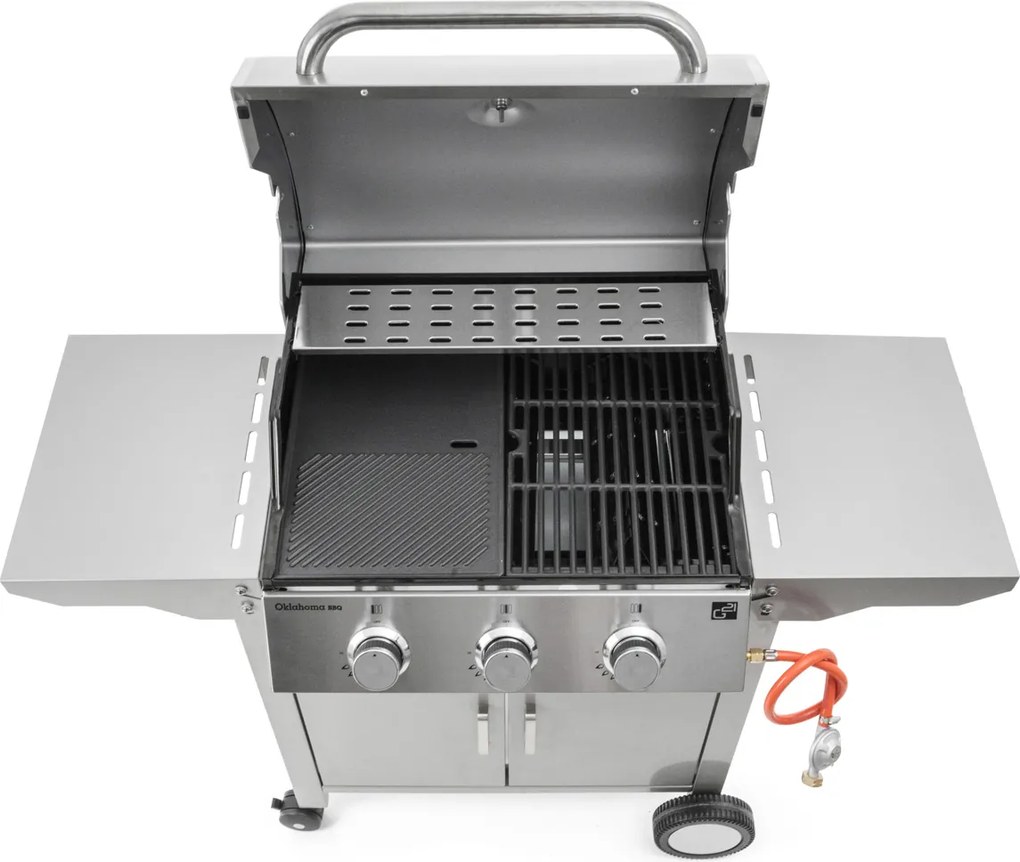 Plynový gril G21 Oklahoma BBQ Premium Line 3 hořáky + zdarma redukční ventil (6390310)