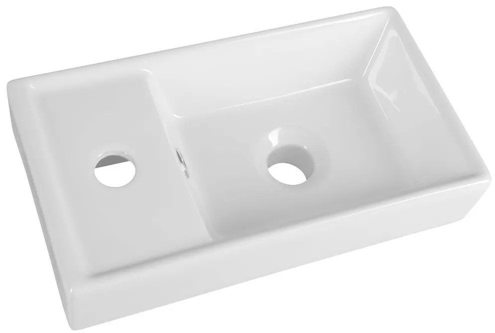 Aqualine keramické umývátko 40 x 22 x 8 cm bílá DD4022