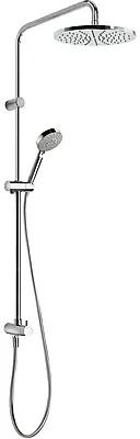 TRES - Sprchová tyč ECO-TERMPevná sprcha O 225 mm. Flexi hadice SATIN. Ruční masážní sprcha O 100 mm. (5 funkcí). S nástěnným 06163505