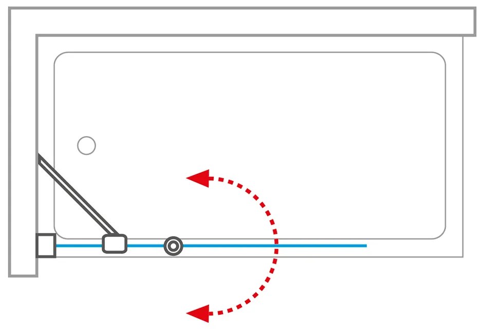 Roltechnik Outlet Dvojdílná otevíratelná vanová zástěna OBV2 Varianta: šířka: 120 cm, výška: 140 cm - (OBV2_120 - 4000740), Barva profilů a typ výplně: profily: brillant, výplň: transparent