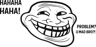 WALLVINIL Samolepky na zeď - Meme Troll Face Haha Barva: Mint, Velikost: 75x36 cm