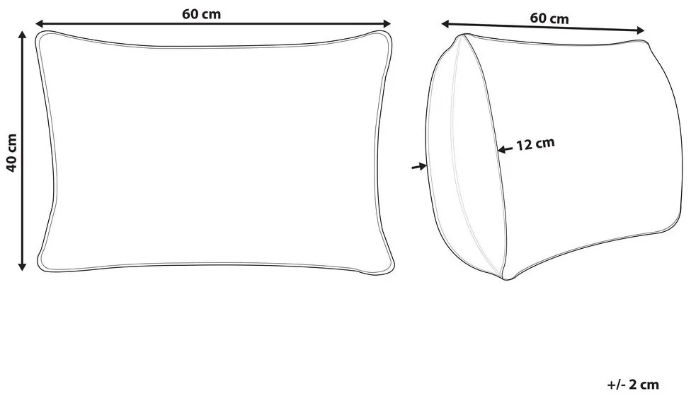 Polštář s pruhovaným vzorem 40 x 60 cm zeleno/bílý SEBRINE Beliani