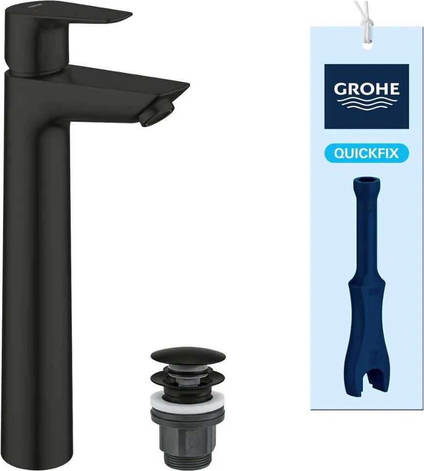 Grohe Start Edge - Umyvadlová baterie s výpustí Push-Open, matná černá 237772431